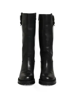 Dolce & Gabbana Buckle-detail Leather Boots
