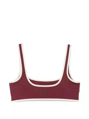 MC2 SAINT BARTH Kassie Logo-embroidered Contrast-trim Sport Bra