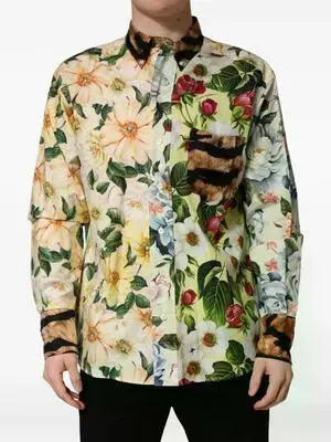 Dolce & Gabbana Floral Animal-print Shirt - Neutrals
