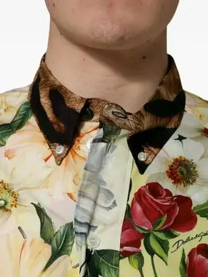 Dolce & Gabbana Floral Animal-print Shirt
