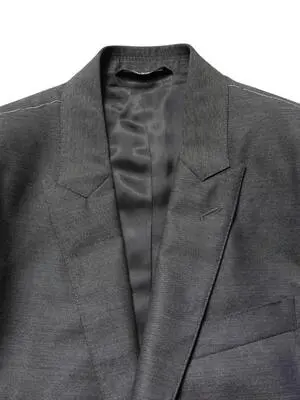 Dolce & Gabbana Dark Gray Wool Slim Fit Coat Jacket