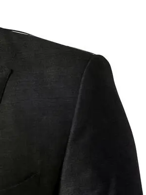 Dolce & Gabbana Dark Gray Wool Slim Fit Coat Jacket