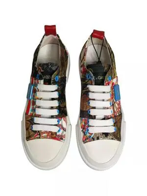 Dolce & Gabbana Multicolor Patchwork Low-top Sneakers