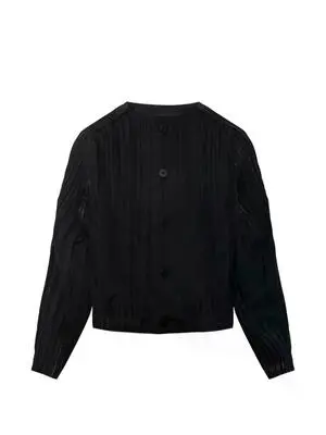 Issey Miyake Pleated Button-up Jacket
