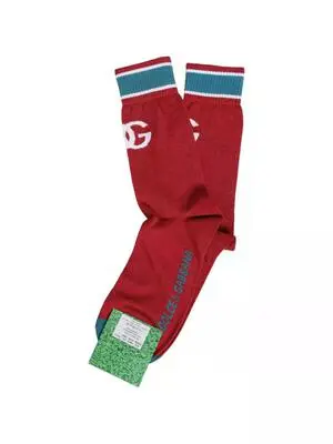 Dolce & Gabbana Dg Logo Socks - Red