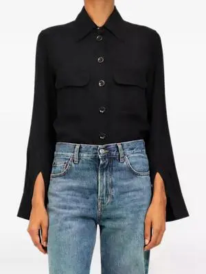 Chloé Button-up Silk Shirt - Black