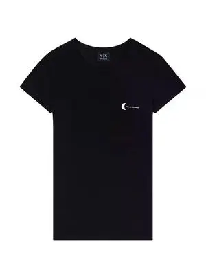 Armani Exchange Logo-print Slim-fit T-shirt - Black
