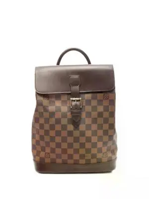 LOUIS VUITTON 2003 Soho Damier Ebene Backpack - Brown