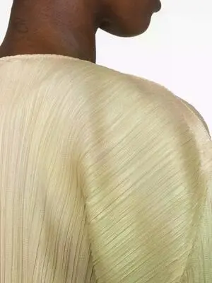 Issey Miyake Pleated Long-sleeve Top