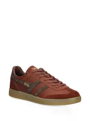 Gola Viper Serra Leather Suede-trim Sneakers - Brown