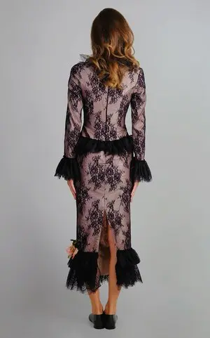 SALMA OSMAN Exclusive Lace Ruffle Gown