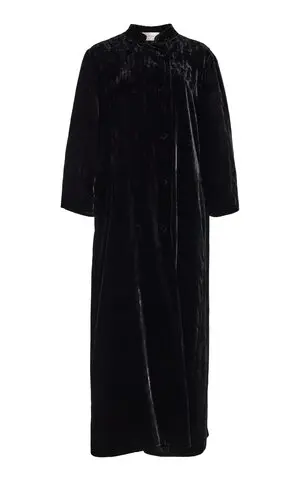 THE ROW Luan Velvet Coat - Black