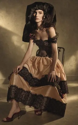 SALMA OSMAN Exclusive Lace Bustier Tiered Gown