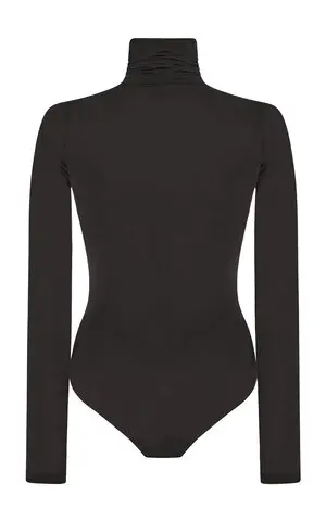 THE ROW Basile Jersey Bodysuit - Brown