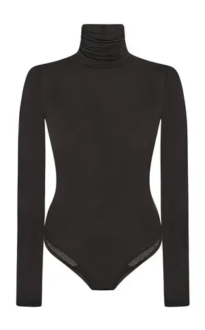 THE ROW Basile Jersey Bodysuit - Brown