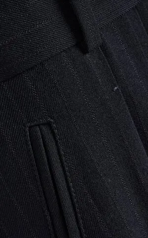 THE ROW Cave Pinstriped Wool-silk Pants