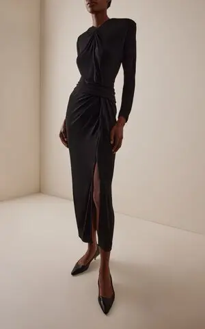 THE ROW Artia Draped Jersey Midi Dress