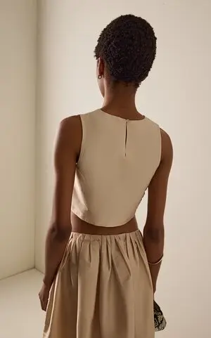Chan Luu Techno Taffeta Studded Tank Top