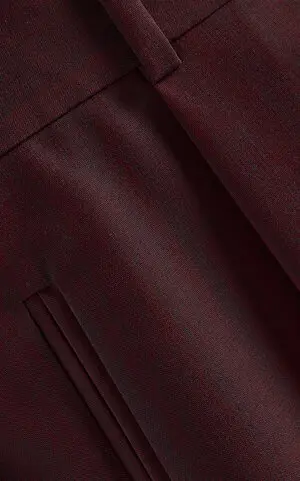 THE ROW Lowe Pleated Wool Pants - Red