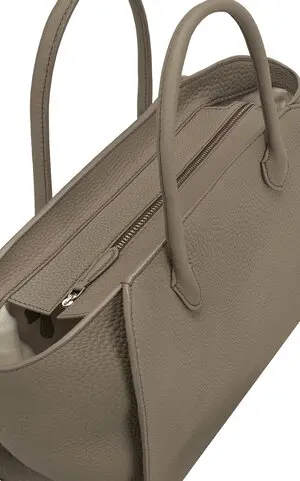 THE ROW Marlo 12 Leather Tote Bag - Grey
