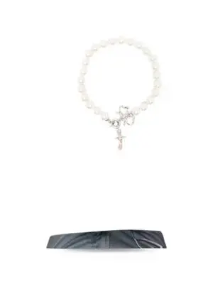 VIVIENNE WESTWOOD Rigoberta Orb Pearl Necklace - Silver