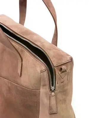 Max Mara Extra-large Shoulder Bag In Split Leather Hazelnut