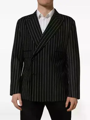 Dolce & Gabbana Pinstripe Double-breasted Jacket - Black