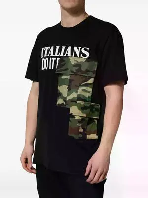Dolce & Gabbana Camouflage Graphic Cotton Crew-neck T-shirt