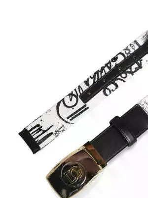 Dolce & Gabbana Graffiti-print Buckle Belt