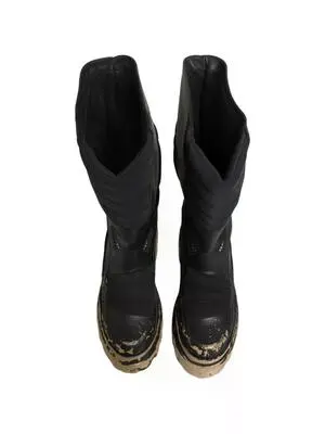 Dolce & Gabbana Logo-plaque Leather Boots