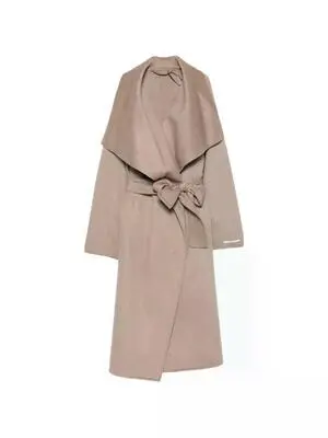 Marella Belted Shawl-collar Coat - Neutrals