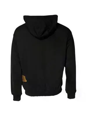 Dolce & Gabbana Dg Logo Foil-print Hoodie - Black