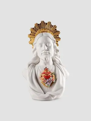 LLADRO The Sacred Heart Of Jesus Bust - Multi