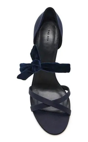 THE ROW Ella Knot Satin Sandals