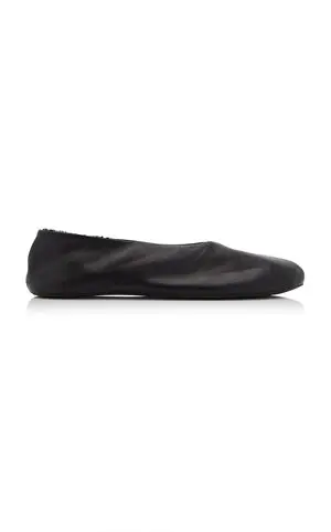 THE ROW Stella Camelhair-blend Slippers - Black