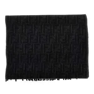 Fendi Wool And Cashmere Double-face Scarf - Black