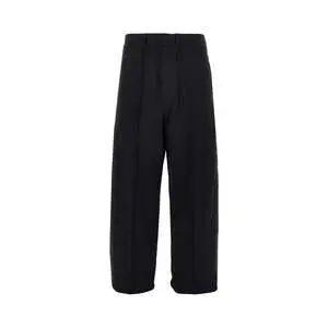 Emporio Armani French Terry Straight Leg Pants - Black