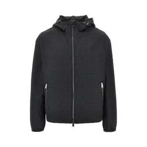 Fendi Ff Jacquard Nylon Blouson Jacket - Black