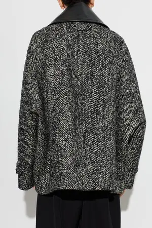 Balenciaga Wool Jacket With Leather Collar