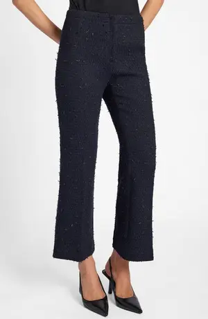 Santorelli Liza Ankle Length Pant In Luxury Tweed Boucl
