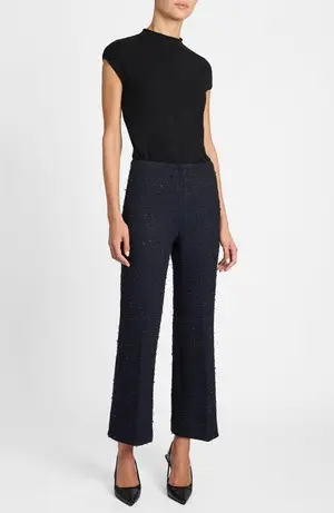 Santorelli Liza Ankle Length Pant In Luxury Tweed Boucl
