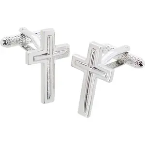 Trafalgar Cathedral Cross Classic Cufflinks - Silver