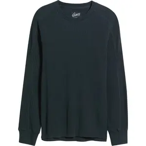 Grayers Brawny Waffle Knit Cotton Crewneck Sweater - Blue Graphite