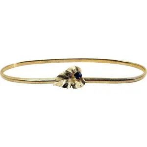 MADISON BEVERLY HILLS Vintage 1980s Leaf Snake Tone Stretch Belt - Gold