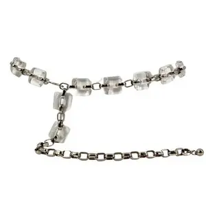 MADISON BEVERLY HILLS Vintage 1990s Clear Lucite Belt Tone Chain