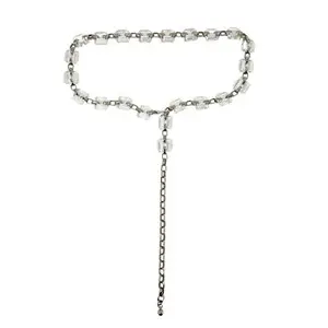 MADISON BEVERLY HILLS Vintage 1990s Clear Lucite Belt Tone Chain