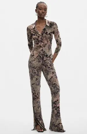 Desigual Flocked Long Trousers