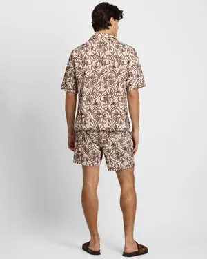 Onia Hibiscus Embroidered Luca Pull-on Short