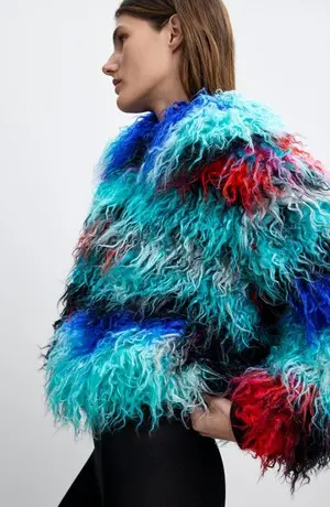Desigual Lacroix Faux Fur Jacket