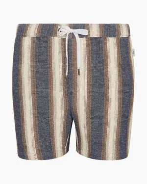 Onia Rafia Weave Luca Pull-on Short - Navy Multi